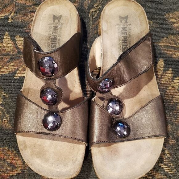 Mephisto | Shoes | Coppermephistoleather Slides With 3 Gemaccents ...